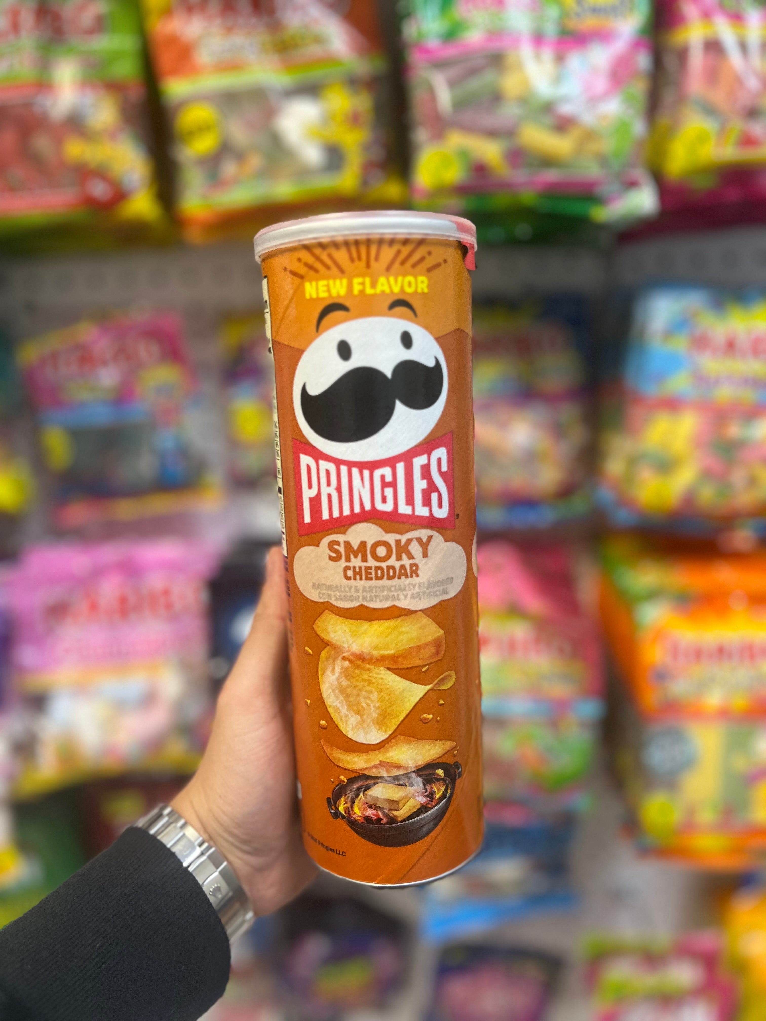 Pringles Smokey Cheddar – Rare USA Flavor | Smoky Cheese Chips | World ...